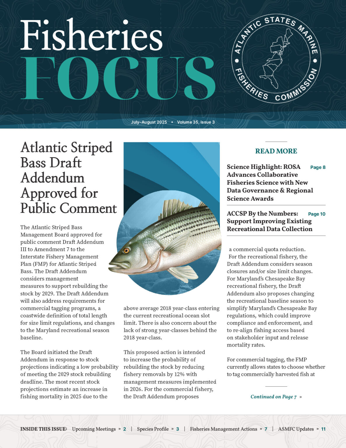 July/August 2025 issue - Atlantic States Marine Fisheries Commission